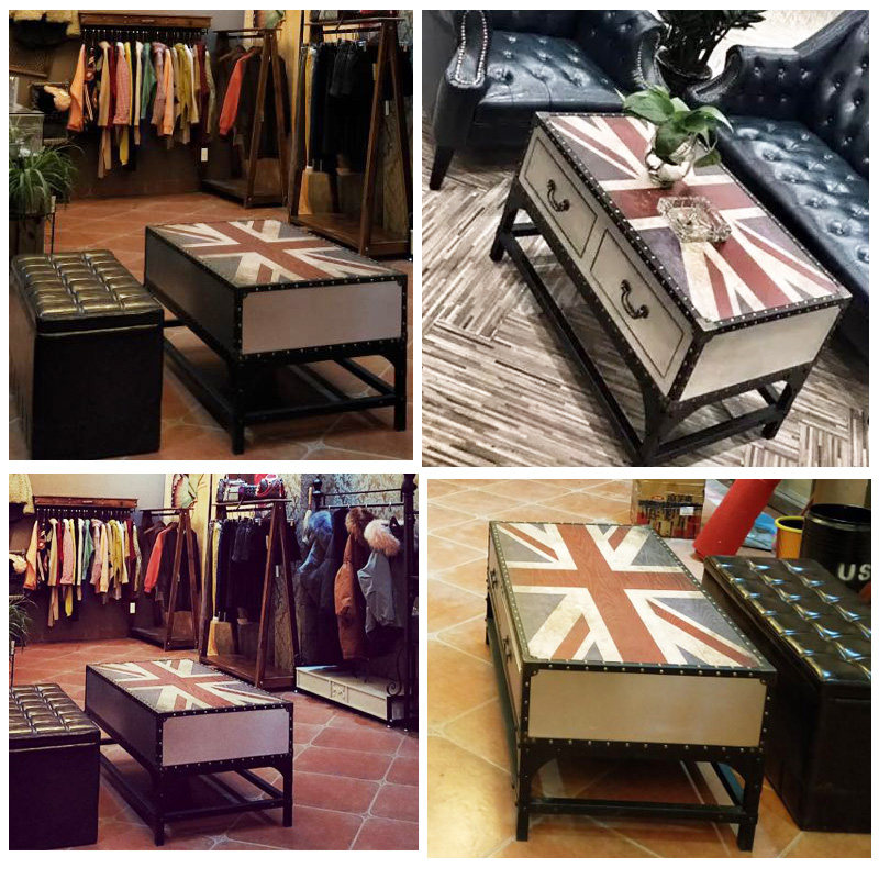 American retro For Home Living Room Hotel Club Ktv Coffee Table ...
