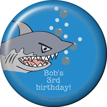 人气热销海洋鲨鱼冰箱贴创意派对礼物名字徽章胸章冰箱磁贴定制