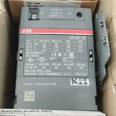 Nuovo ABB AF190301113 Contattore Uc100250V 1SFL487002R1311