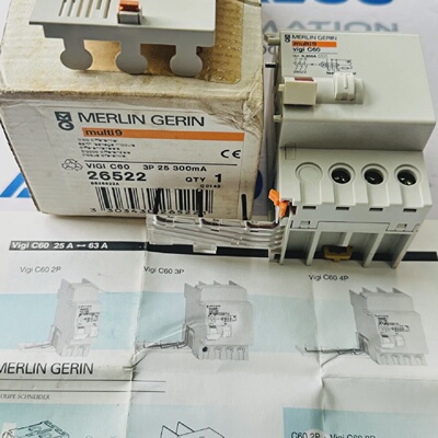 1PC Nuovo MERLIN GERIN Vigi C60 3P 25 300mA Terra Perdita mu