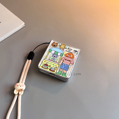 羽纱多巴胺适用华为purax手机壳pocket2小米mixflip硬novaflips三星zflip764卡通p50磨砂oppofindn3n2女w25