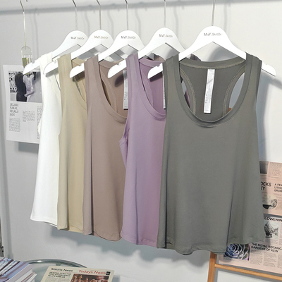 LL同款LOVE女士瑜伽运动无袖上衣宽松健身日常百搭透气工字背心