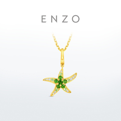 ENZO18K金多彩宝石钻石吊坠