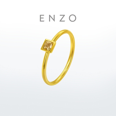 ENZO18K金镶黄钻戒指