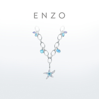 ENZO18K金多彩宝石钻石项链