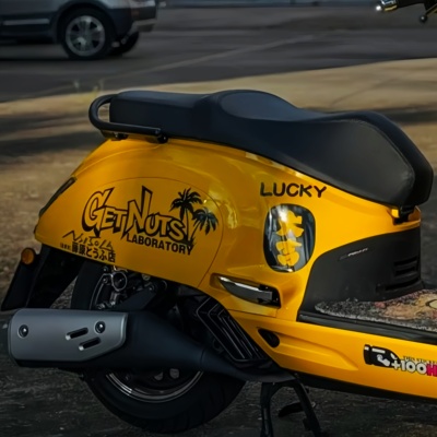 适用26款本田ns150la椰树大吉發复古改装饰虚线拉花反光车身贴纸