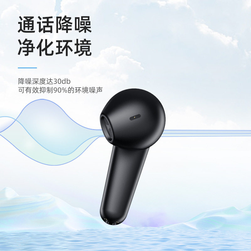 新款TWS无线蓝牙耳机迷你运动耳机游戏低延迟ENC通话降噪数显触控