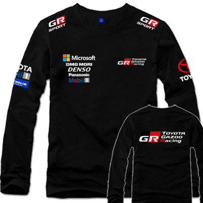 丰田车队服GR赛车服汽车比赛爱好者春秋季纯棉长袖T恤衫圆领衣服