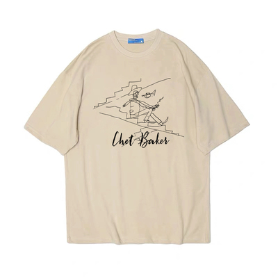 爵士乐chet baker复古摇滚jazz music短袖bf男女情侣T恤纯棉tee