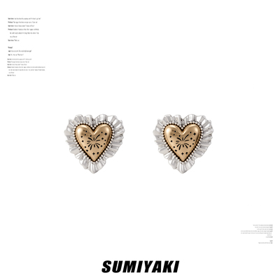 烟花爱心系列复古爱心耳环