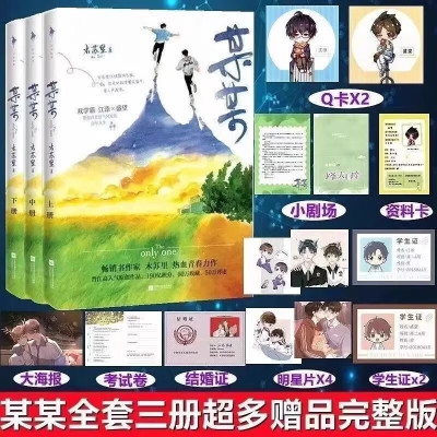 【现货】全3册上中下 某某实全套体小说 完整版 木苏里著 晋江文学耽美青春校园言情小说热血青春力作