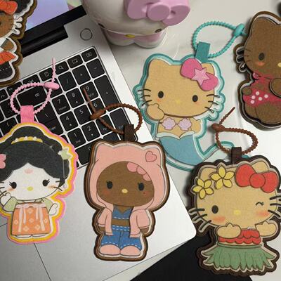 黑皮kitty的旅行日记！超高辨识度的行李牌，硅胶不织布的哈