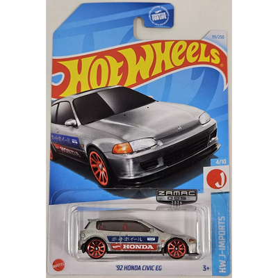 风火轮HotWheels ZAMAC原色车沃尔玛限定 92本田思域EF 2024-95