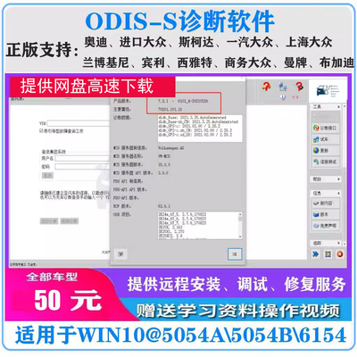 ODIS25大众奥迪专检软件在线编程刷隐藏安装测试修复服务