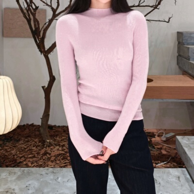 零感·半高领丨扬子160‘s美丽诺黄金羊毛丨岛精无缝打底衫-7044