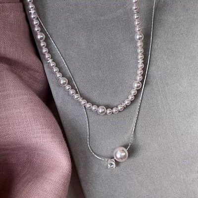 2025年新款曼塔玫瑰串珠项链ins法式叠戴精致锁骨链小众高级感女