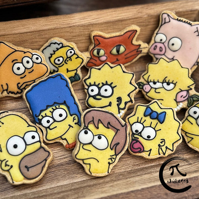 万狗期待老师辛普森一家糖霜饼干模具卡通小狗宠物淋面饼干模