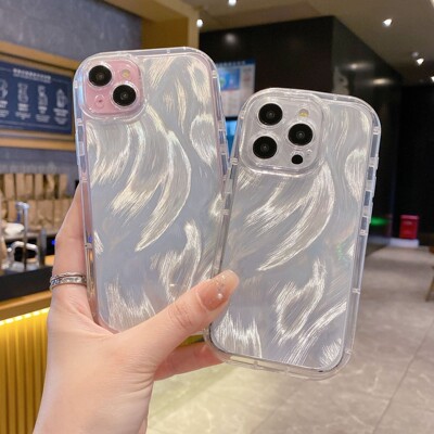 Round Edge Precise Cutout Feather Yarn Puff Case 适用 iPhone 17 16 Pro Max Full Protection