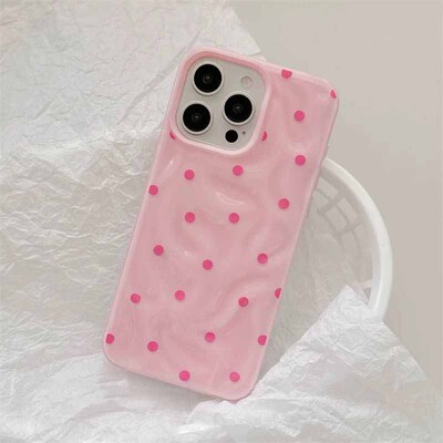 New Meteorite Texture Polka Dot Phone Case 适用 iPhone 17 Pro 16 Fresh Style Shockproof Soft Cover