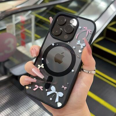 Dopamine Bow Acrylic Hard Phone Case Protective Cover 适用 iPhone 17 Pro Max 16 15 Pro 15 14 13 12