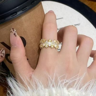 满天星轻奢优雅微镶锆石戒指