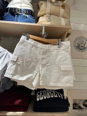 美式复古多口袋工装短裤