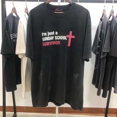 Grailz Project做脏vintage水洗复古做旧宽松VTG短袖T恤男女潮ins