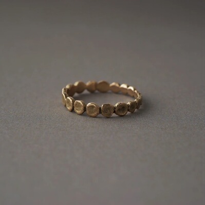 noguchi14K镀金职人手工戒指