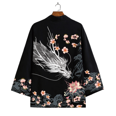 国潮披风外套男秋季薄款七分袖