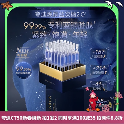夸迪·(2.0版)华熙生物焕颜凝萃蓝铜胜肽次抛精华液30支 2026.10