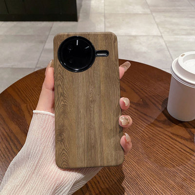 胡桃木纹适用于红米K80手机壳K80Pro菲林二合一磨砂防摔硅胶塑料硬壳软壳保护套创意小众耐脏个性简约