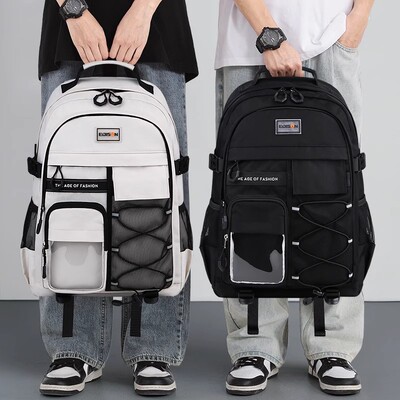 日本MUJIE爱迪生初中生女减负护脊中学生书包男生新款高中女生