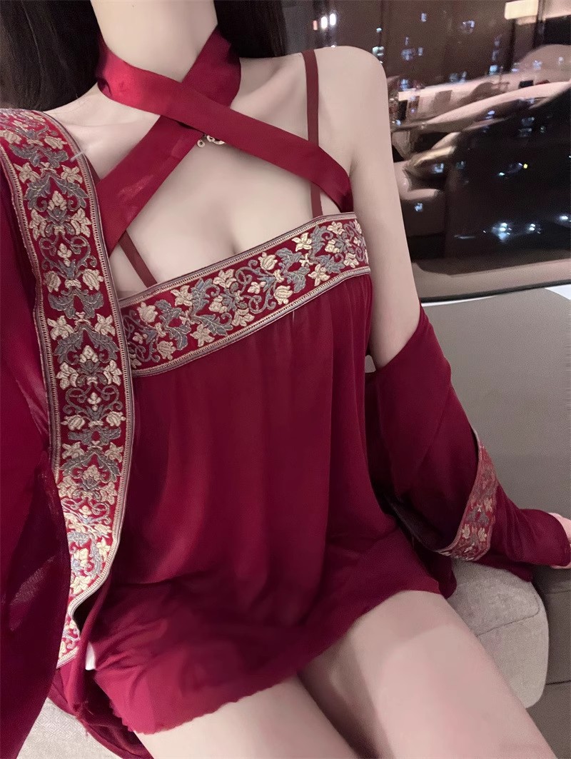 性感情趣内衣火辣汉服旗袍套装制服诱惑激情午夜魅力调情小胸睡衣