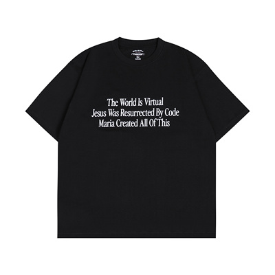 百搭黑白短袖T恤日系cleanfit