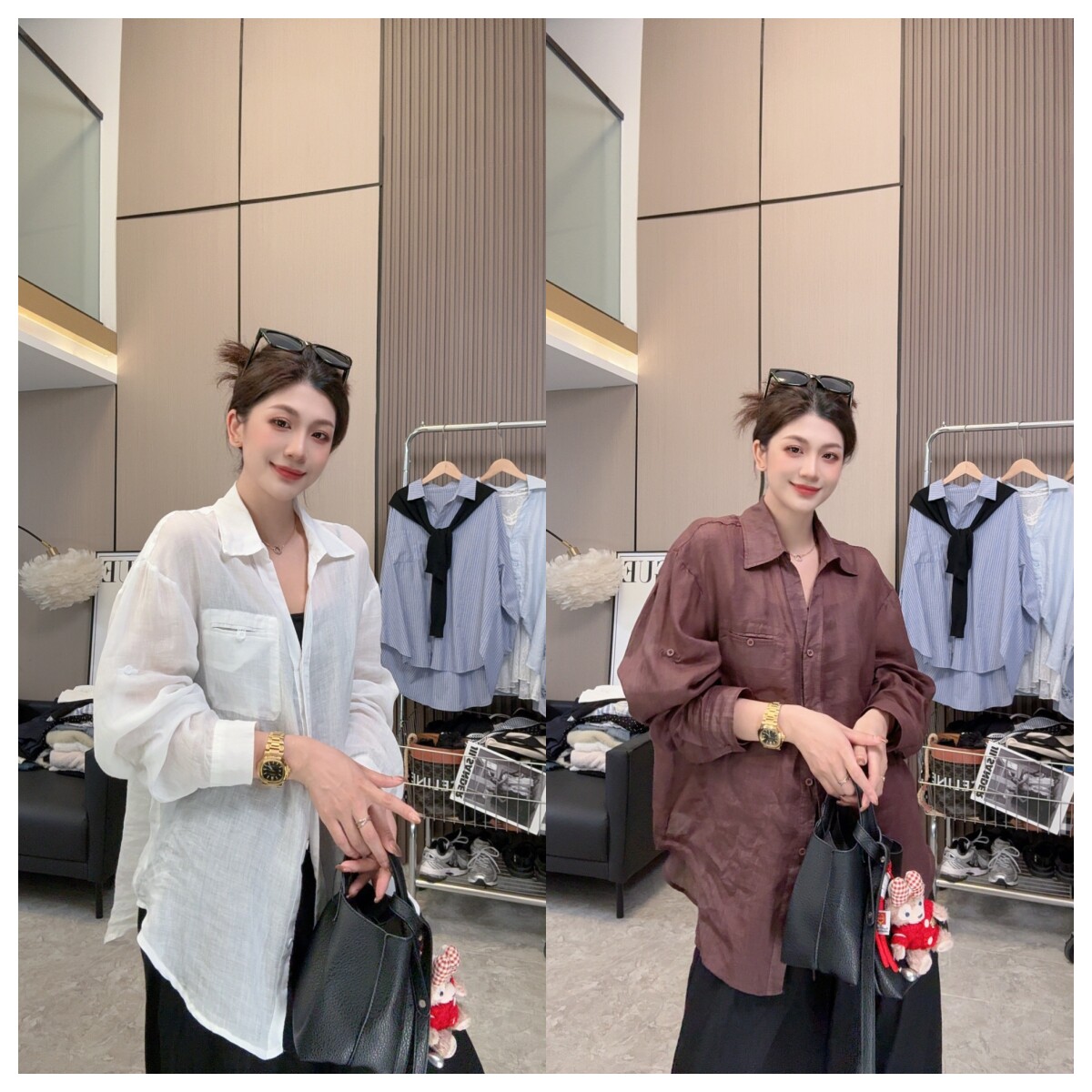 【舒服入夏】100苎麻衬衫~简约小口袋自然肌理轻薄透气欧货衬衣