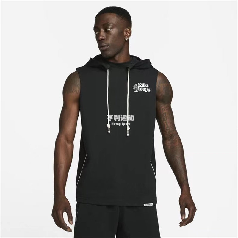 Nike耐克新款男子篮球运动休闲透气连帽衫背心DH7442-010-050_虎窝淘