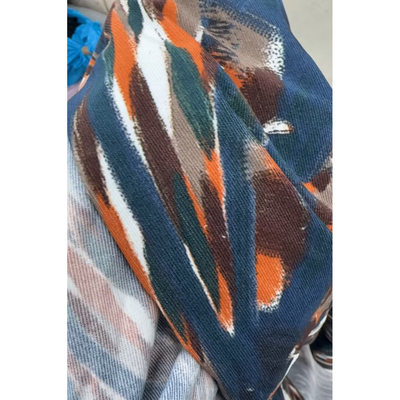 PINTO棉灯芯绒柔软抽象油画风衬衫连衣裙布 意大利进口