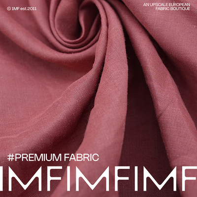 纯亚麻面料砖红色调服装布料