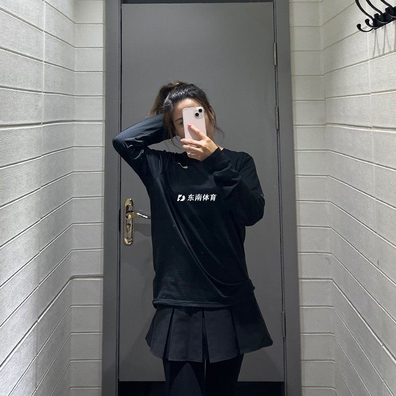 耐克Nike男子透气潮流时尚休闲跑步长袖运动训练T恤DD4755-010_虎窝淘