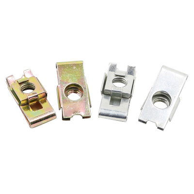 镀锌夹片螺母 簧片螺母 彩锌电梯滑块固定螺帽 插片螺母 M3M4M5M6