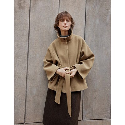 80%高支斜纹肌理感羊毛外套