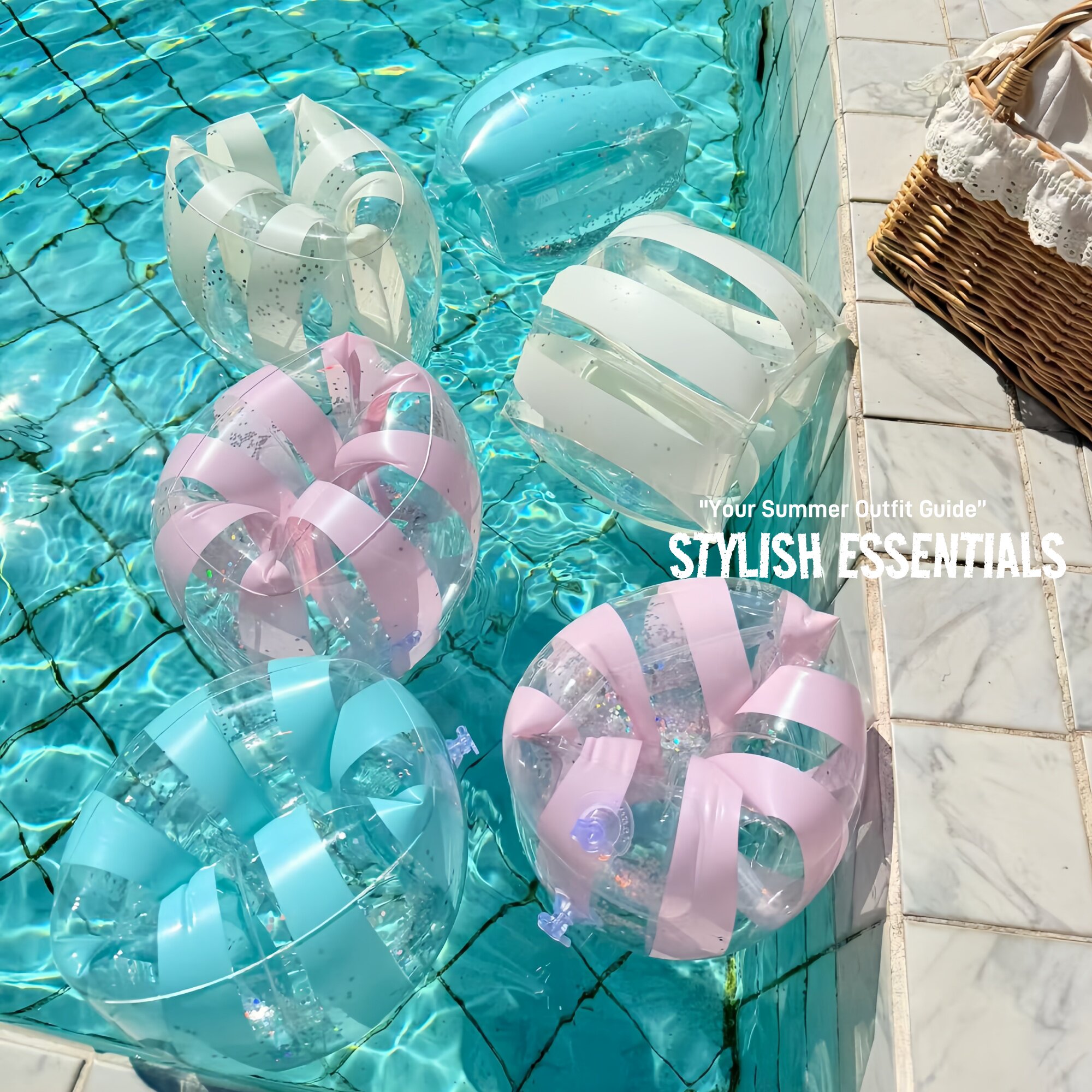 透明花朵造型手臂浮圈成人游泳圈可爱装饰浮袖手臂圈亲子浮圈