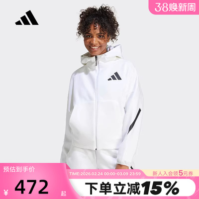 adidas阿迪达斯女装新款Z.N.E运动服连帽跑步夹克外套JE7849
