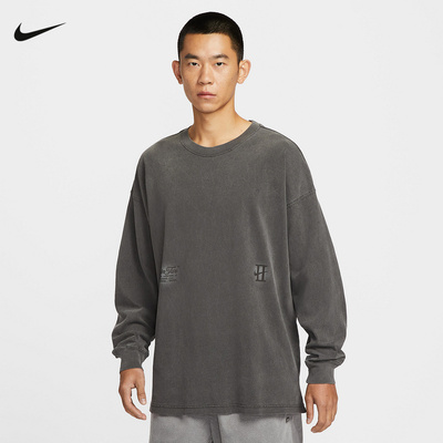 NIKE耐克男子长袖T恤2026春新款图案印花复古运动卫衣IH5086-010