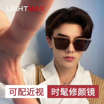 2022年新款gm墨镜TEG茶色墨镜板材太阳镜男女同款奶白色大脸显瘦