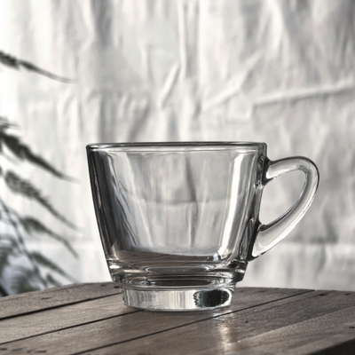 Ocean带把手耐热玻璃杯意式浓缩咖啡杯牛奶杯子酒店漱口杯245ml