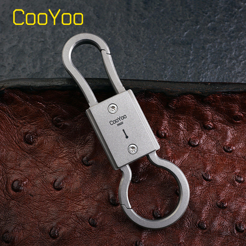 CooYoo酷友NS22钛合金快挂扣复古创意简约金属挂钩EDC多用钥匙扣_虎窝淘