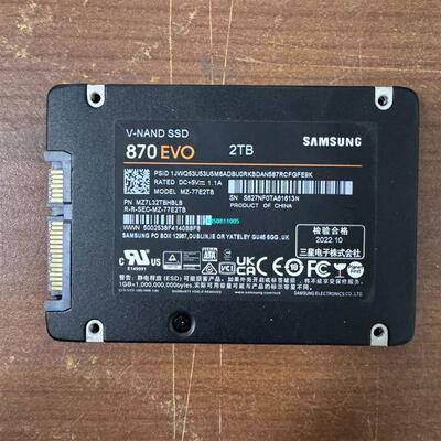 【议价】Samsung/三星 870 QVO/EVO 2T台式机笔记