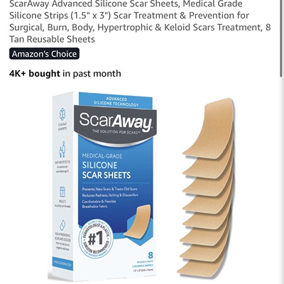 ScarAway Advanced Silicone Scar Sheets, 舒可薇硅酮贴
