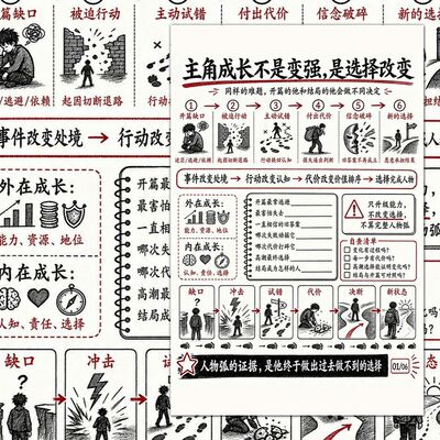 权谋小说大纲贴纸新手网文长篇大纲oc人物塑造素材写作干货贴纸